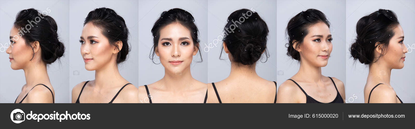 Half Body Face Shot 20S Asian Woman Has Beautiful Wedding Stock Photo ...