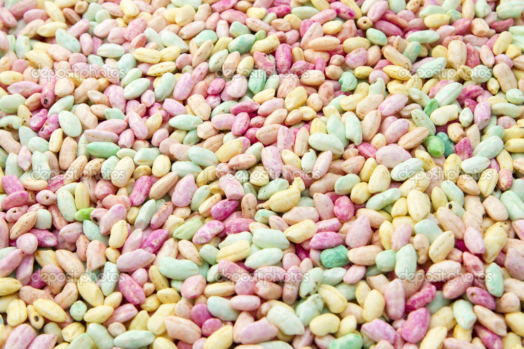 coloridos y dulce de arroz inflado — Foto de stock © kakofonia #46727117