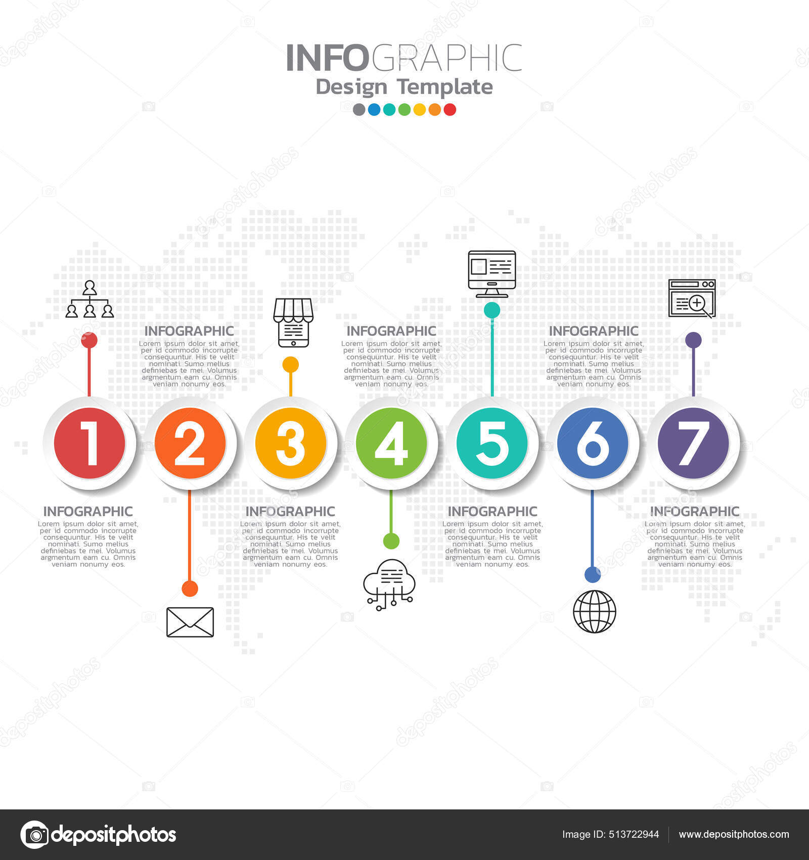 Unsur Unsur Infografis Untuk Isi Diagram Diagram Alur Langkah Bagian ...