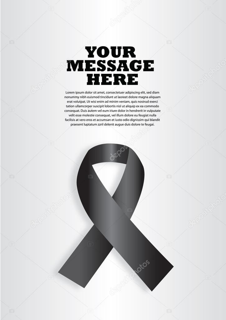 Black Ribbon Layout Design Stock Vector by ©hofred 45138365