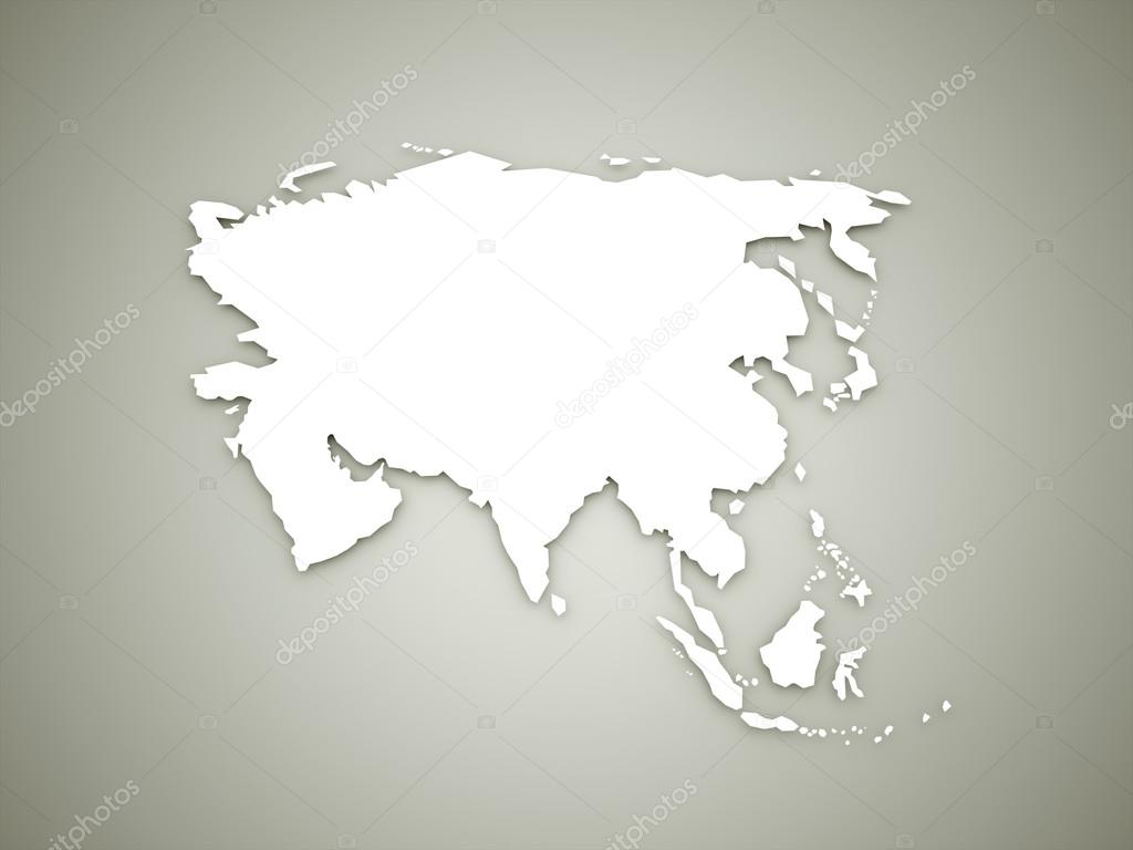 Asia geografic continental map Stock Photo by ©pupes 45960863