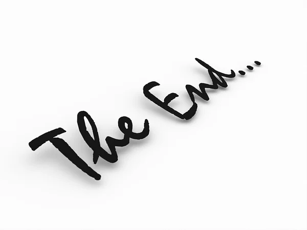 Le mot de la fin sur fond blanc — Photographie pupes © #45976457