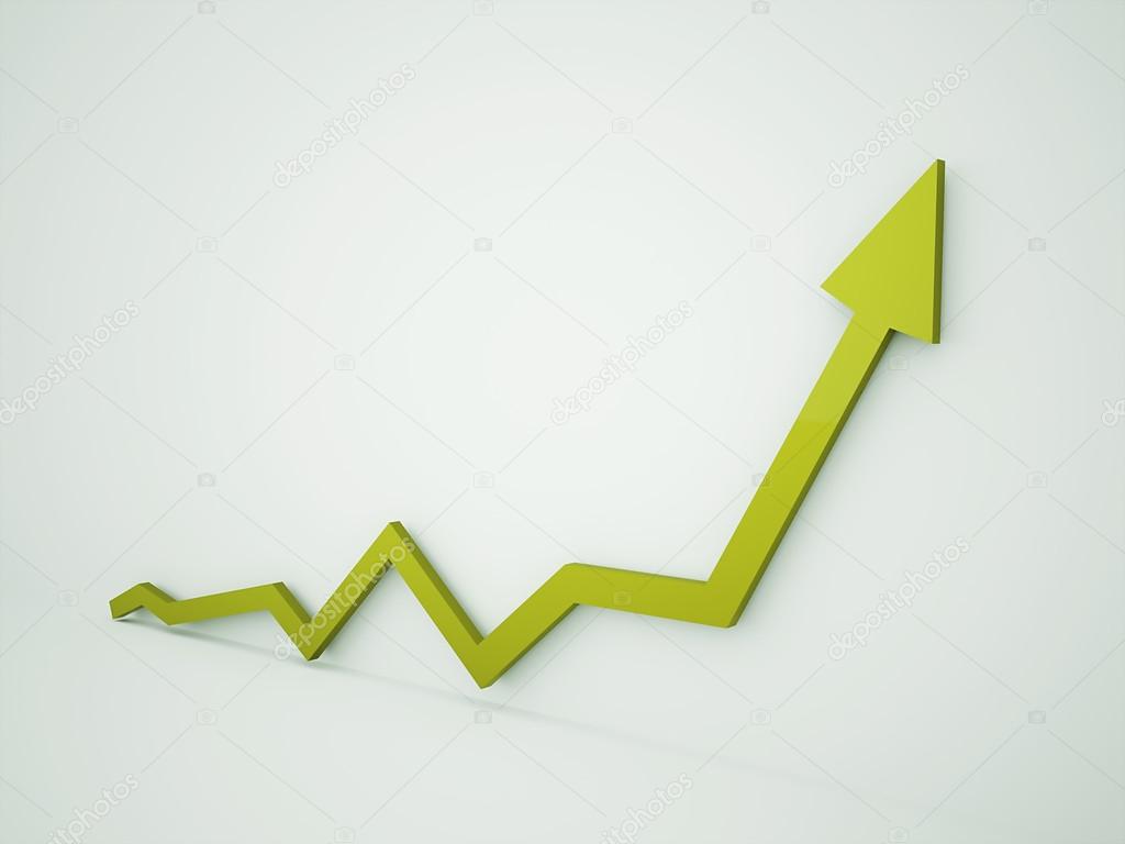 Green graph arrow Stock Photo by ©pupes 46082209