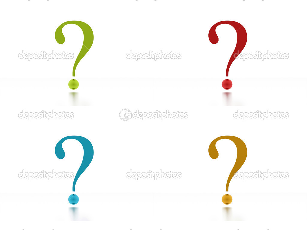 Four colored question marks Stock Photo by ©pupes 46193471