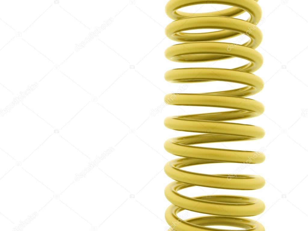 Gold metal spiral string Stock Photo by ©pupes 46200643