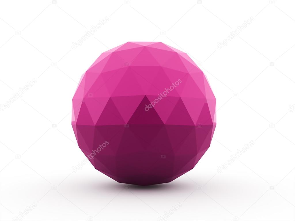 Pink sphere with polygons Stock Photo by ©pupes 46335799