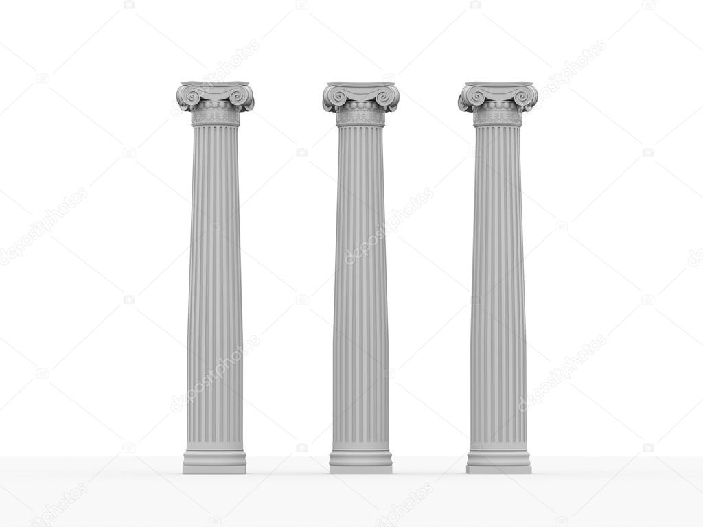 Three historical columns — Stock Photo © pupes #46602119