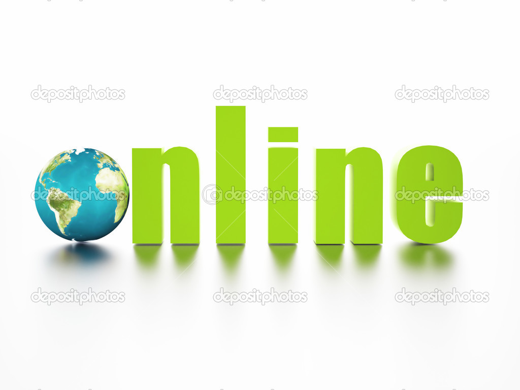 Online text isolated — Stock Photo © pupes #46625173
