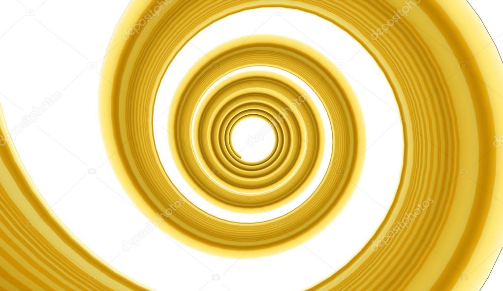 Gold spiral concept on white — Stock Photo © pupes #46628549