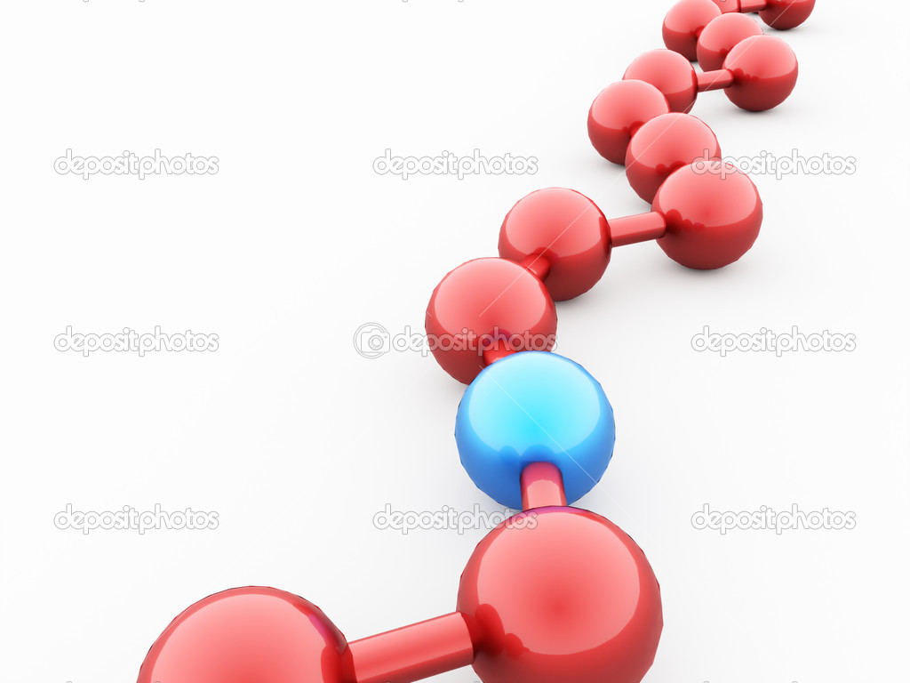 Red rendered molecule concept Stock Photo by ©pupes 46630853