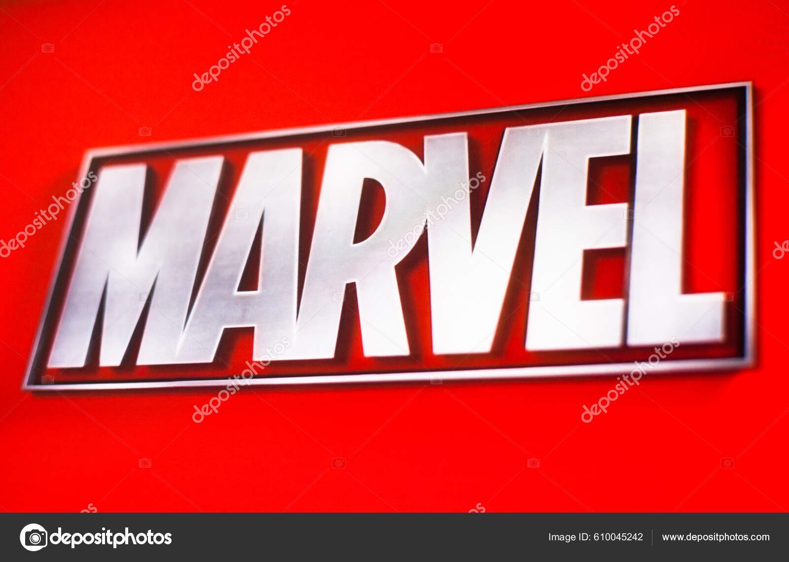 Kyiv Ukraine March 2021 Marvel Logo Screen Famous Brand Producing ...