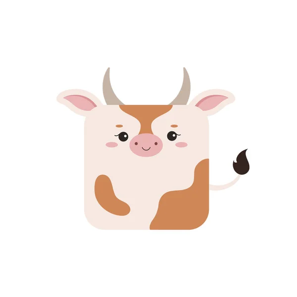 Cute Pig Face Vector Icon Isolated White Background Flat Cartoon Stock ...