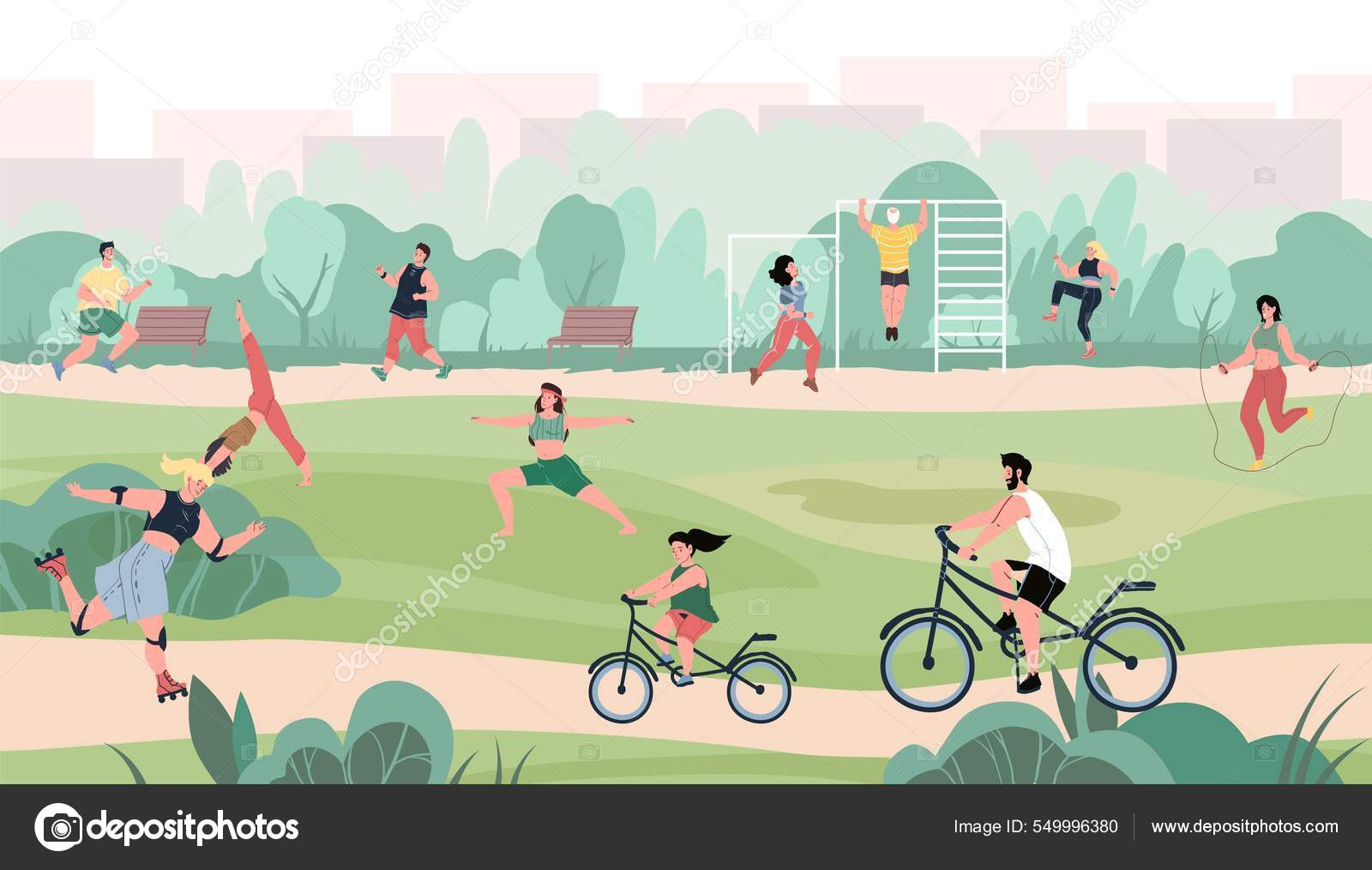 Outdoor Activities Cartoon