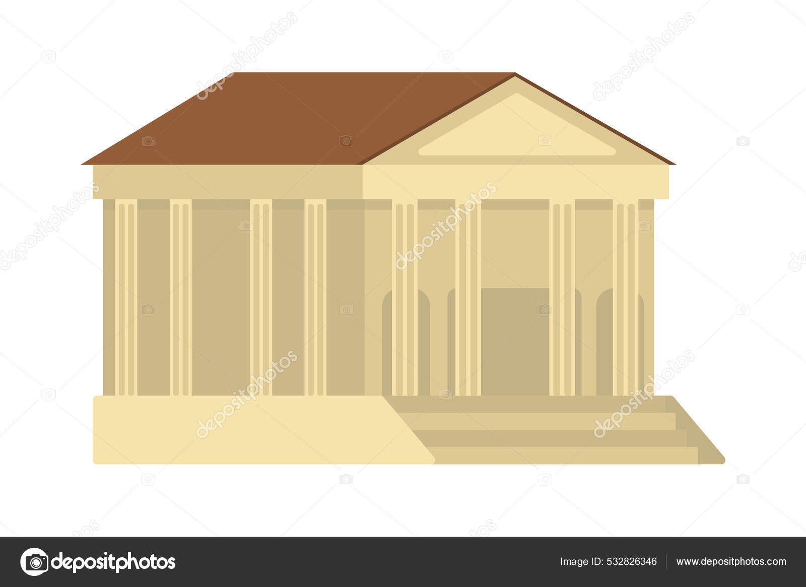 Law building icon Stock Illustration by ©vec.stock #532826346