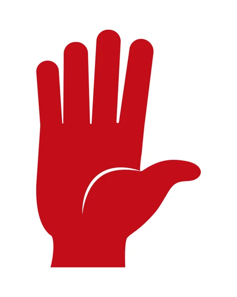 빨간 표지판 손 imágenes de stock de arte vectorial | Depositphotos