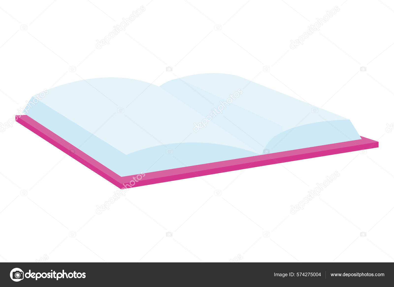 Diseño Libro Rosa Sobre Blanco Vector de stock por ©vec.stock 574275004