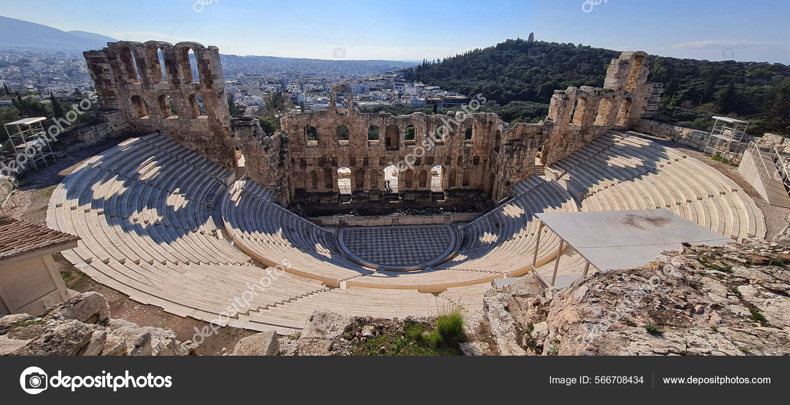 Odeon Herodes Atticus Amphitheater Athens Greece — Stock Photo ...