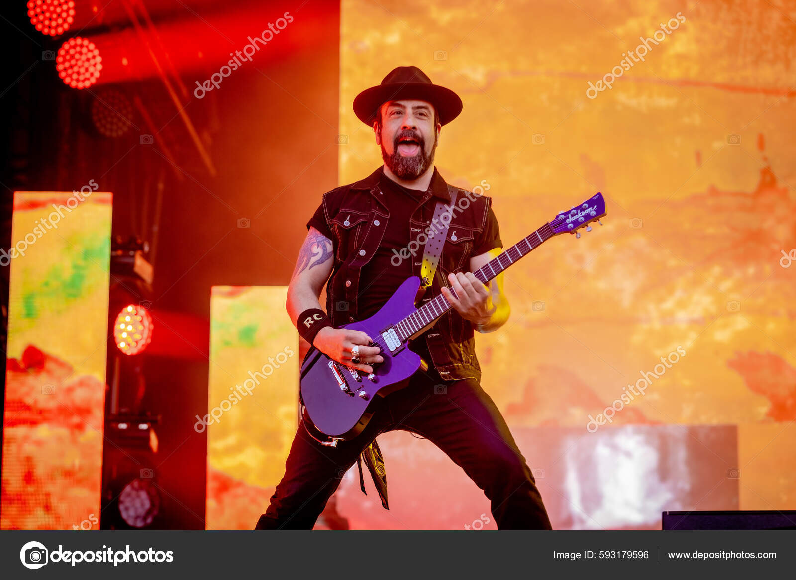 Volbeat Performing Concert Pinkpop June 2022 – Stock Editorial Photo ...