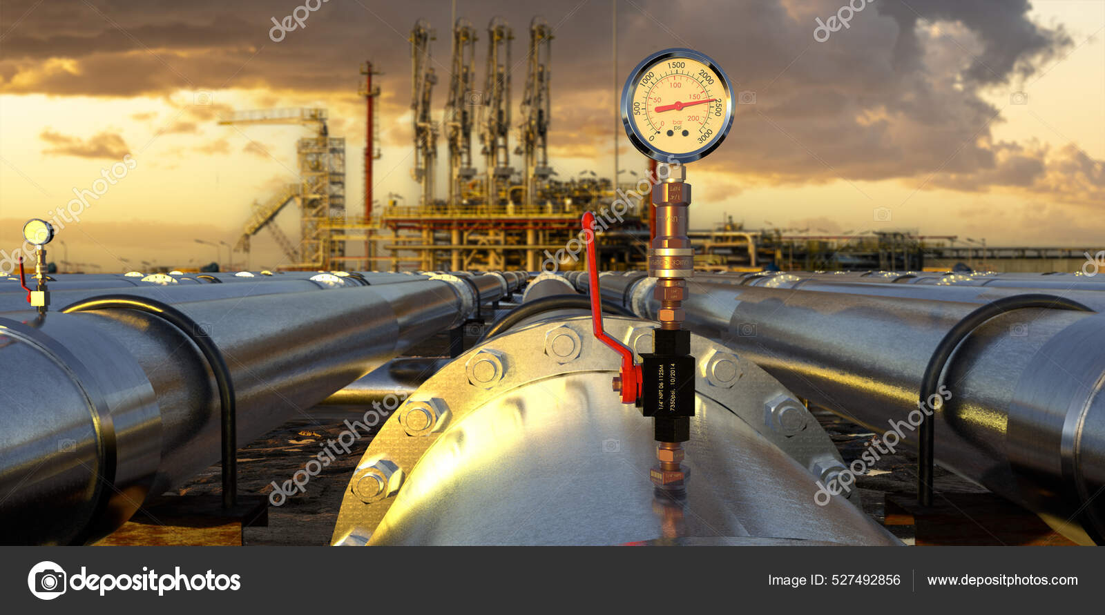 Pipelines Leading Lng Terminal — Stock Photo © MikeMareen #527492856