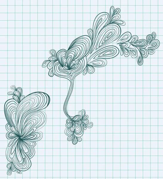 Lined Sketchbook Paper Background — Stock Vector © karakotsya #8029055