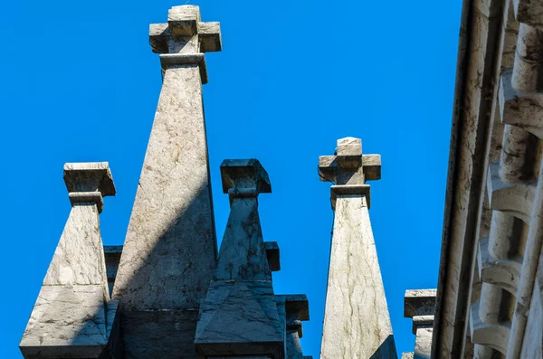 Aerial view of architectural details in the old town of Geneva ...