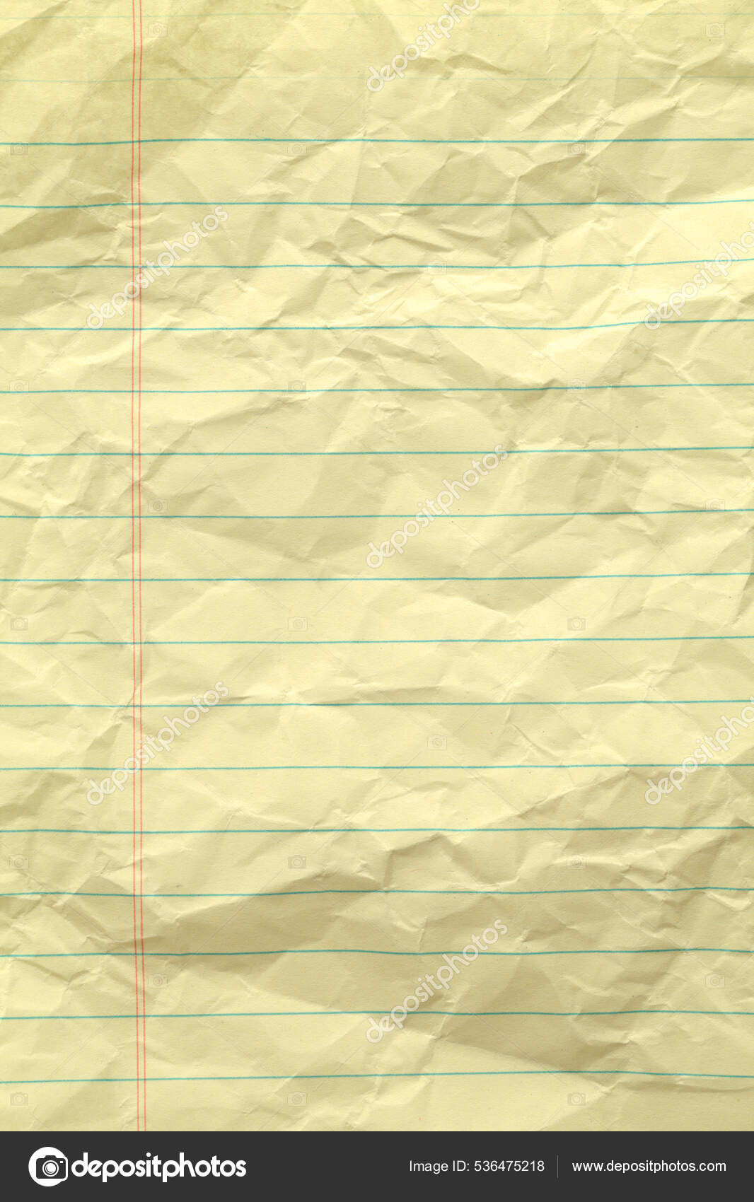 Crumpled Lined Paper Texture
