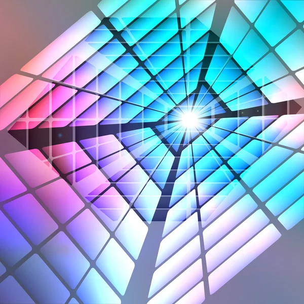 Abstract blue color neon dots, dotted technology background. Glowing ...