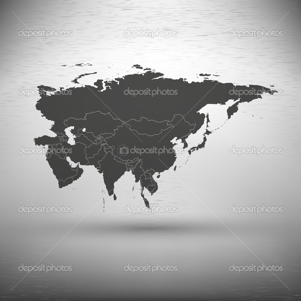 Eurasia map Stock Vector by ©raevsky 45465835