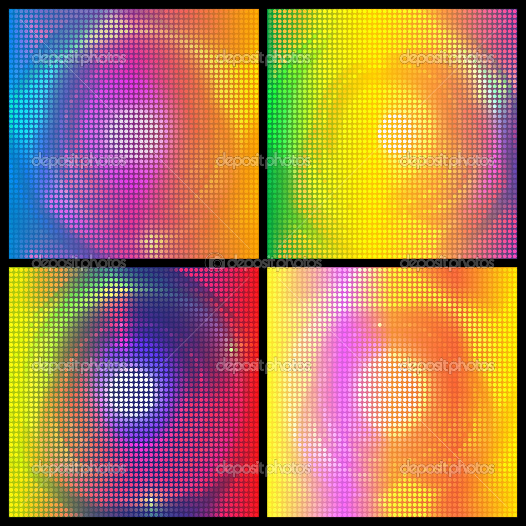 Set of colorful dotted backgrounds vector Stock Vector by ©raevsky 48035105