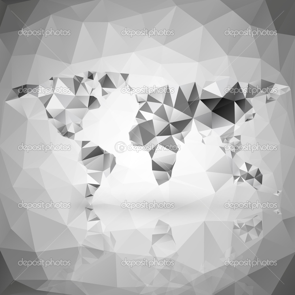 World map triangle design vector illustration Stock Vector Image by ...