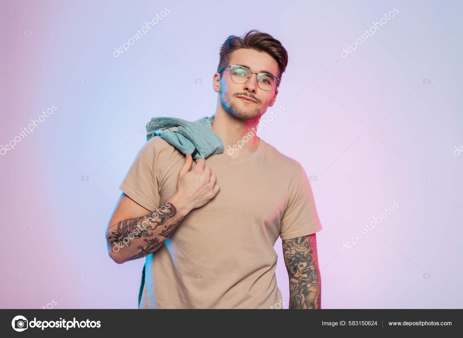 Hipster Guys With Tattoos