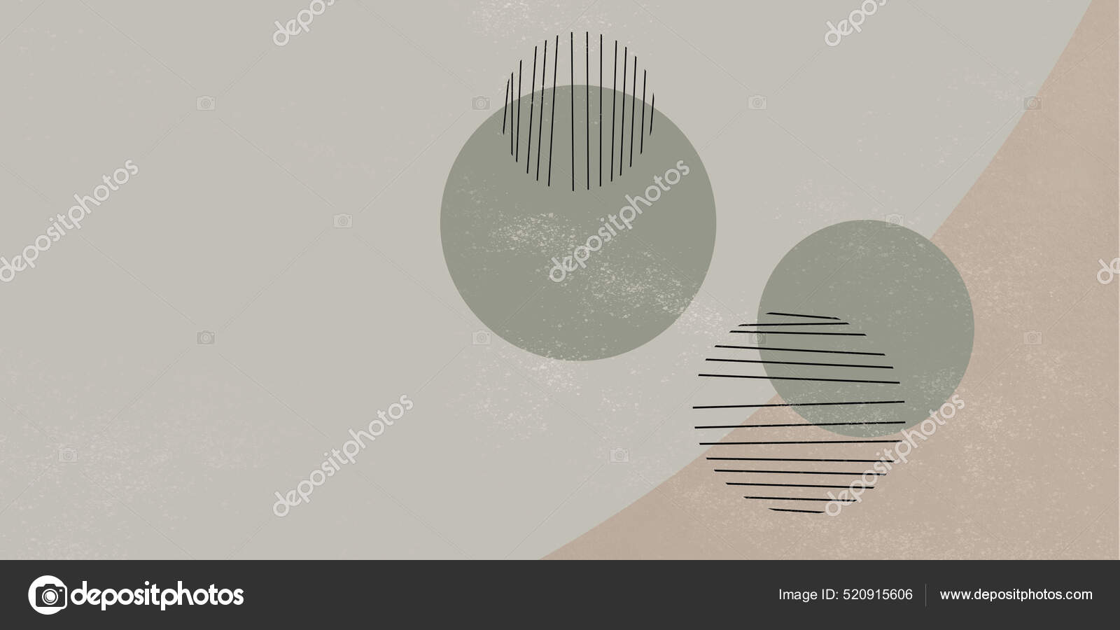 Pastel modern shapes rectangular background. Neutral color of abstract ...