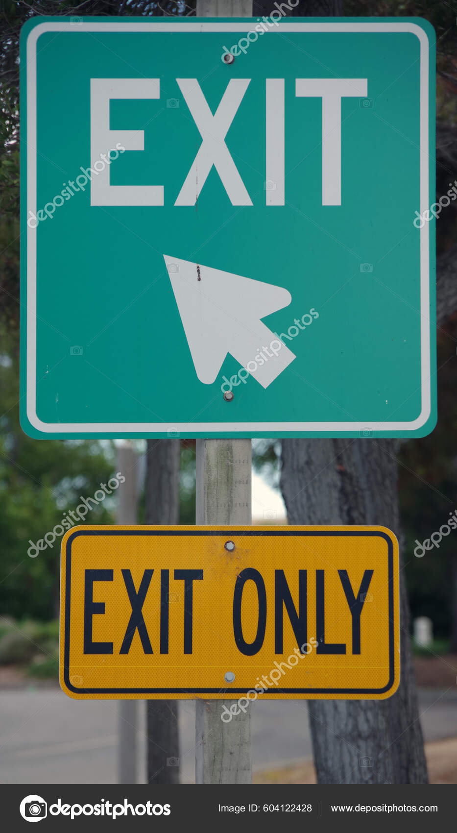 Exit Exit Only Road Signs Stock Photo by ©janomo 604122428