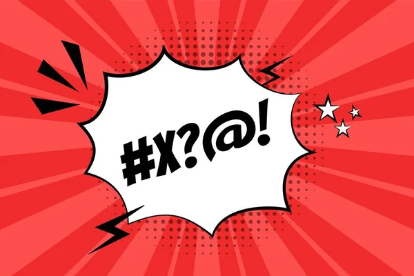 Comic Speech Bubble Swear Words Symbols Vector Bad Speech Language ...