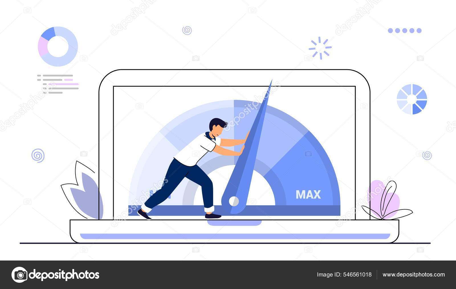 Website Loading Optimization Page Speed Seo Flat Vector Concept Illustration Stock Vector Image ...
