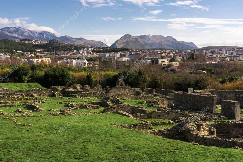 Ruinas romanas de la antigua ciudad de Salona cerca de Split, Croacia. 2024