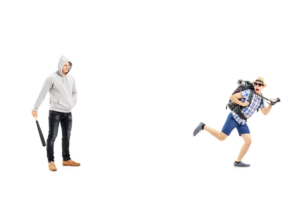 People Running Scared