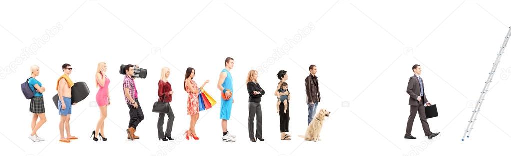 People waiting in line — Stock Photo © ljsphotography #45855229