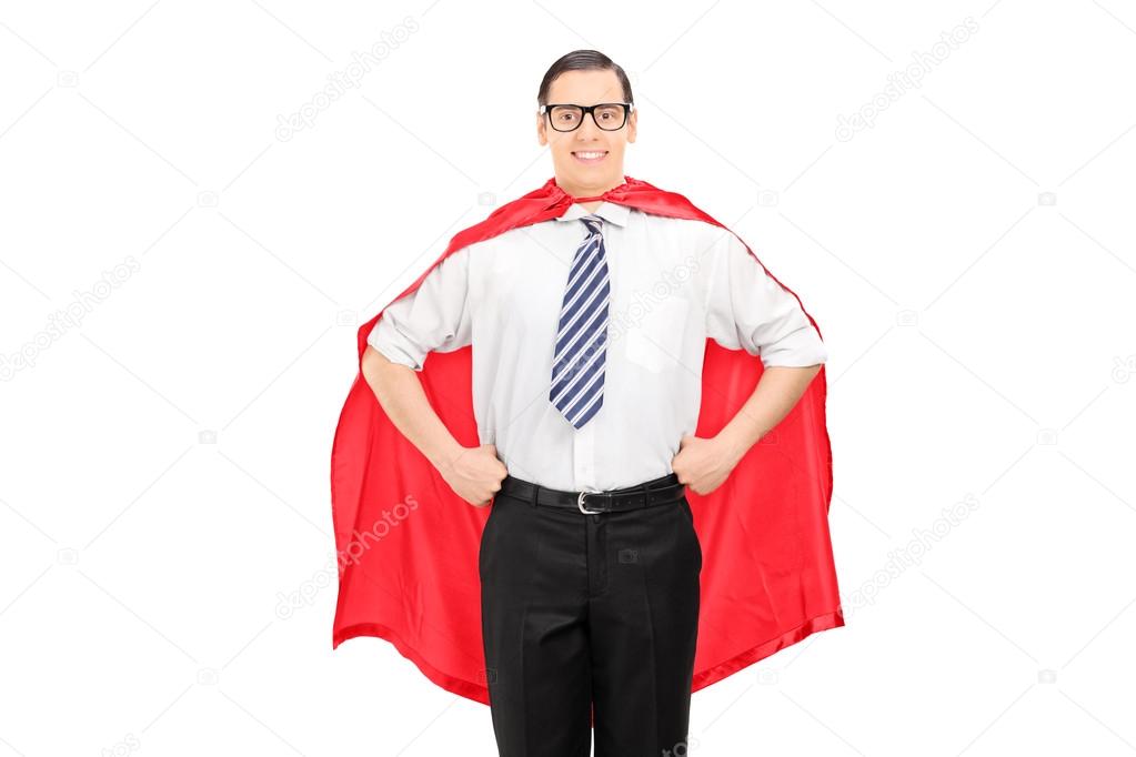 Man wearing a red cape — Stock Photo © ljsphotography #45856299