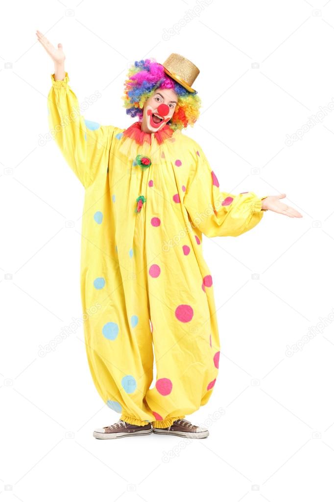 Clown gesturing with hands — Stock Photo © ljsphotography #45856303