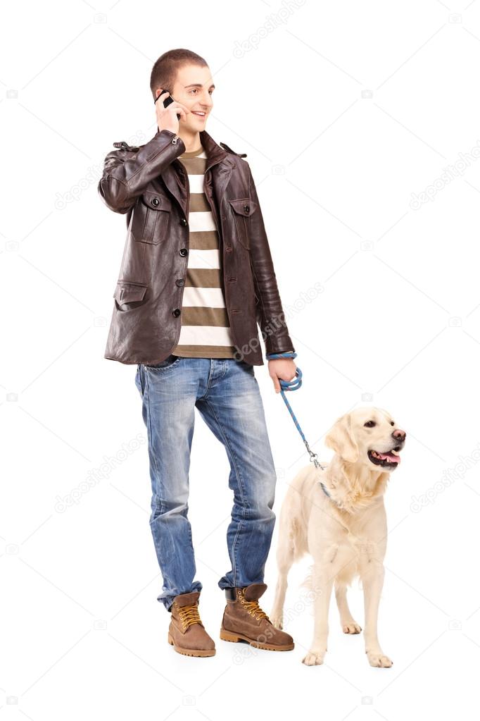 Man Walking Dog