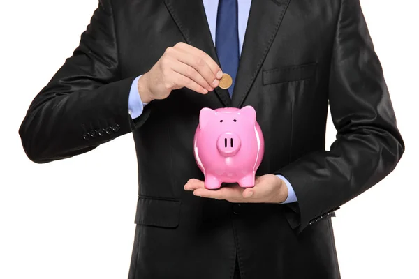 Üzletember rajz malacka bank Stock fotók, Üzletember rajz malacka bank ...