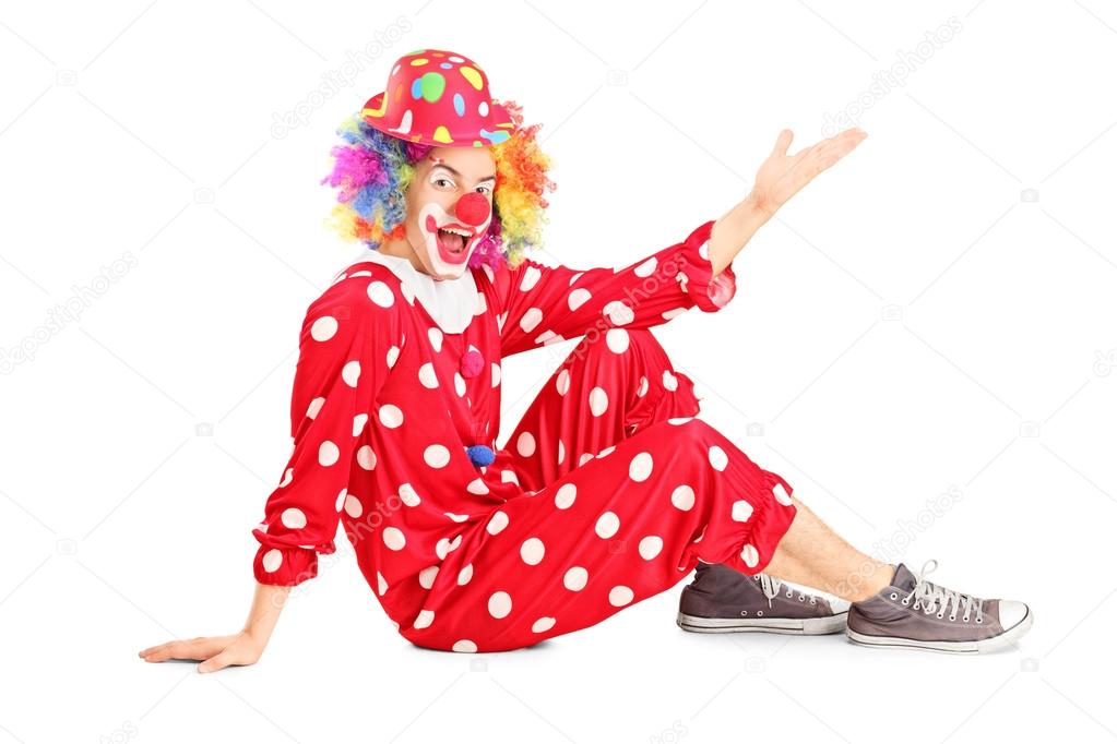 Male clown gesturing with hand Stock Photo by ©ljsphotography 45865527
