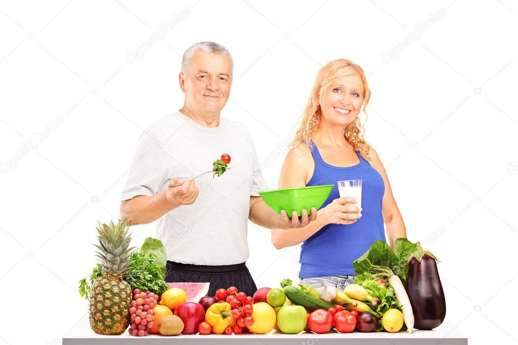 Two persons consuming healthy products Stock Photo by ©ljsphotography ...
