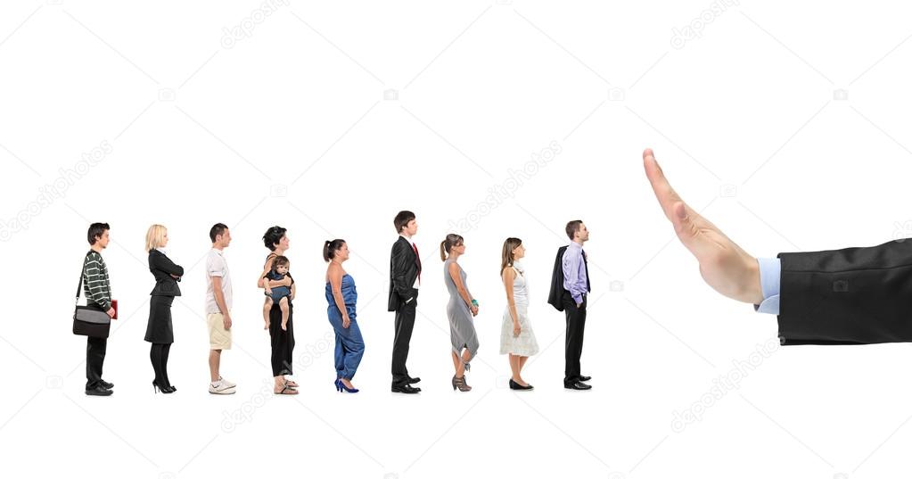 People waiting in line — Stock Photo © ljsphotography #45870635