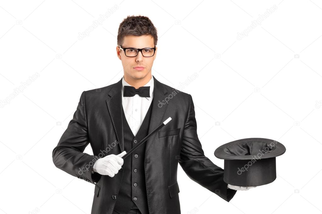 Wizard holding empty top hat Stock Photo by ©ljsphotography 45871135
