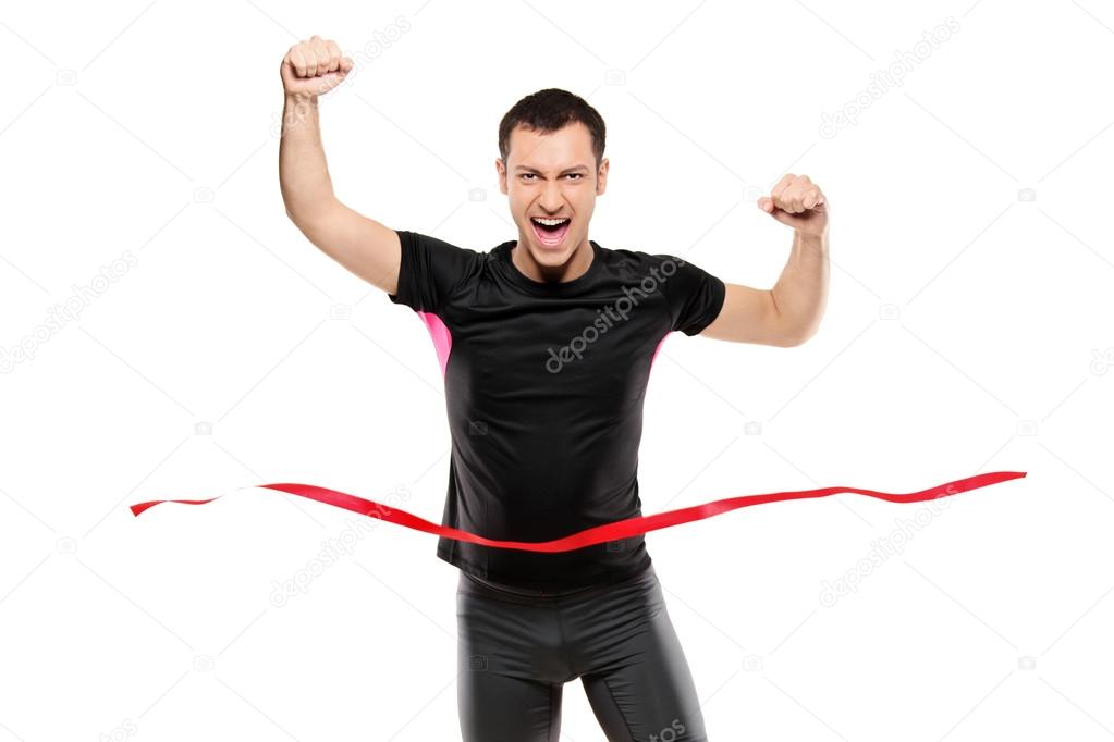 Runner at finish line Stock Photo by ©ljsphotography 45877207