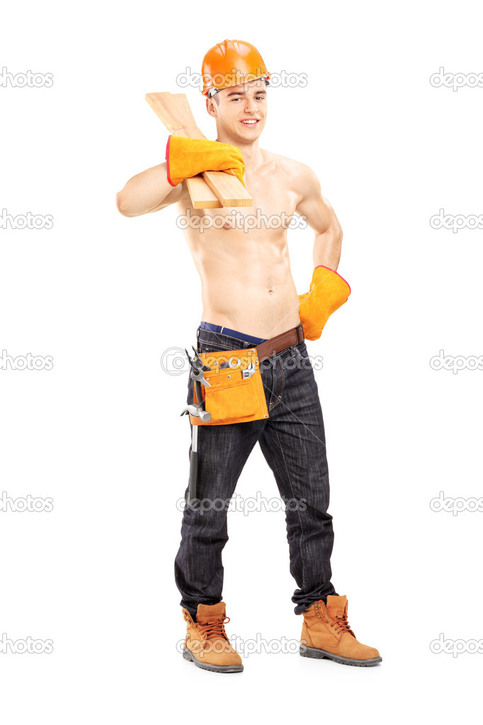 Muscular male construction worker Stock Photo by ©ljsphotography 45878241