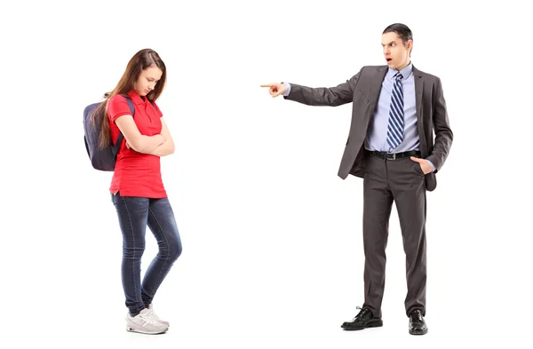 Angry father yelling at daughter Stock Photo by ©ljsphotography 45883227