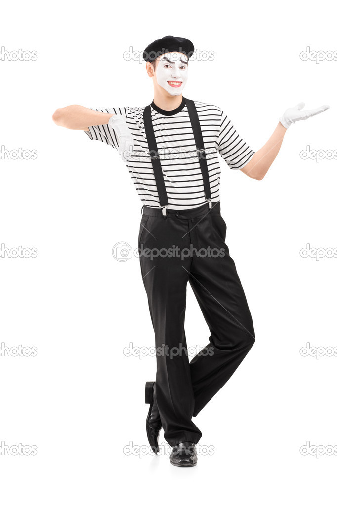 Mime artist gesturing with hand ⬇ Stock Photo, Image by ...